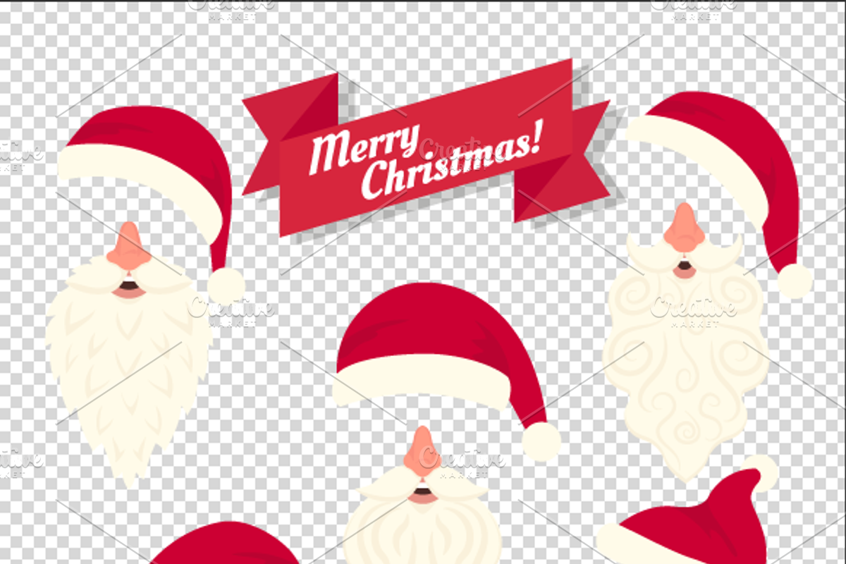 Christmas collection of Santa's hats, an Object Graphic by Julia Tim