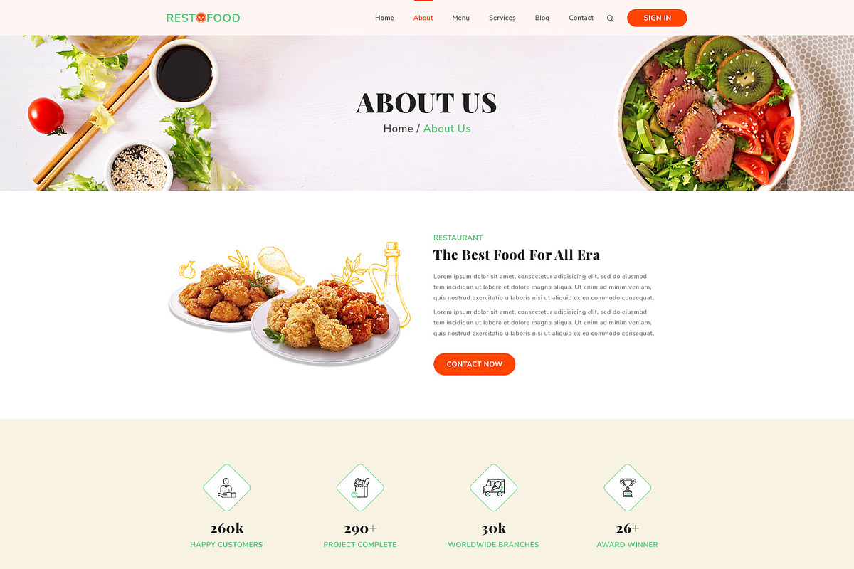 Restaurant food template design, a Templates & Theme by Neha Guleria
