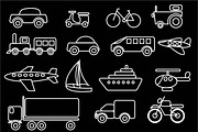 Transportation Vector Clip art set, a Transportation Illustration by ...