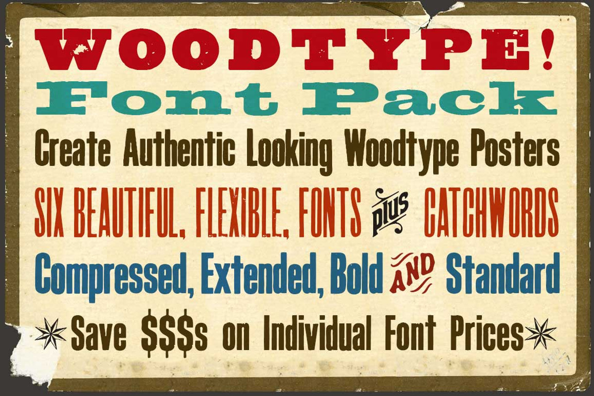 Woodblock Font Pack, a Font by Kitch22 Foundry | Creative Market