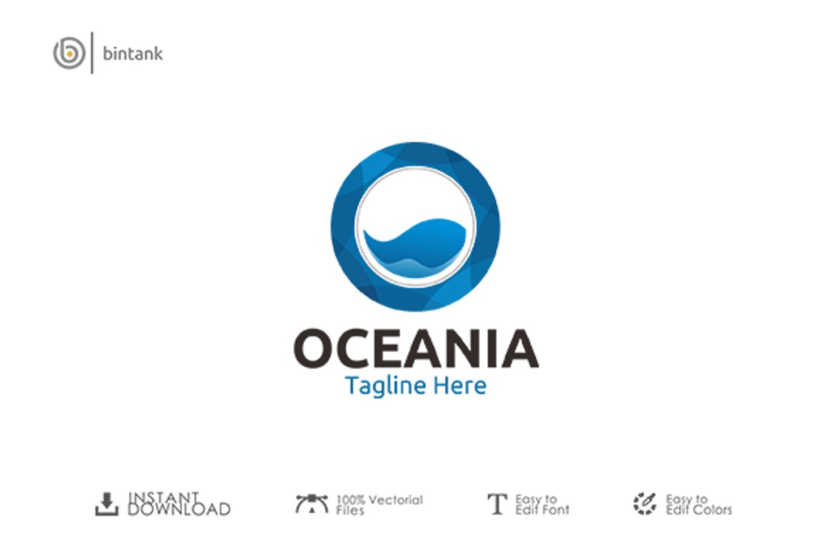 Oceania - O Logo, a Branding & Logo Template by Bintank Studio