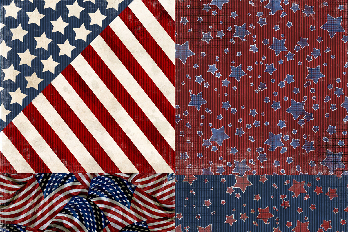 Rustic Americana Scrapbook paper, an Object Graphic by Captured and Created