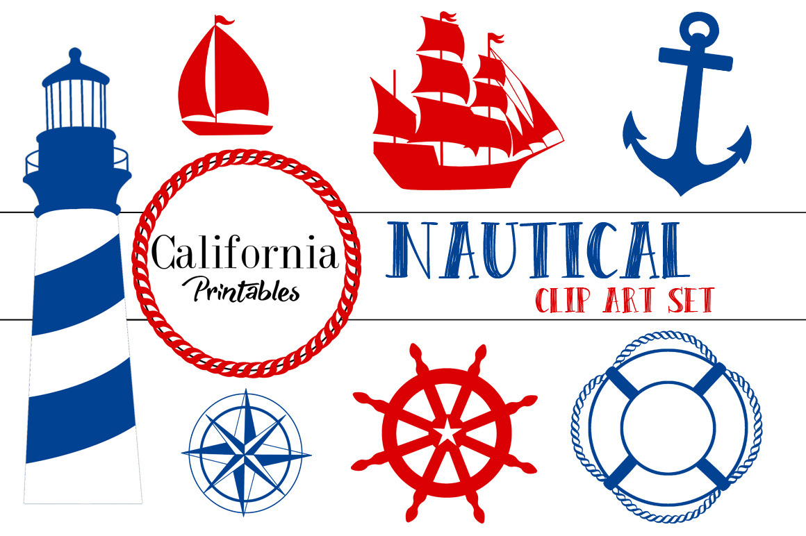 Nautical Clip Art Set, an Illustration by Nagore Rodriguez Design