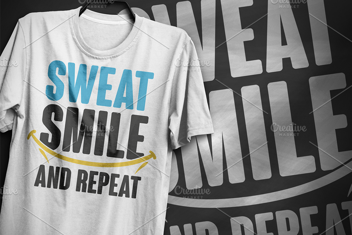 Sweat smile repeat - T-Shirt Design, an Illustration by artnook