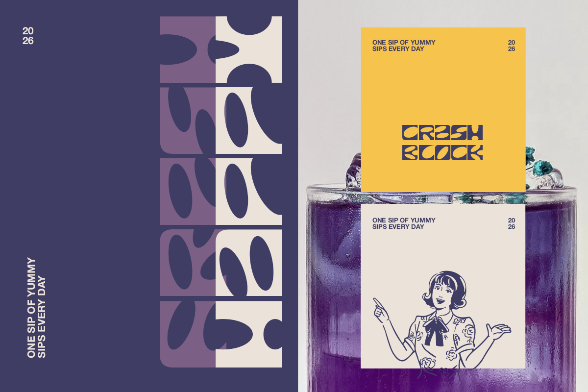 Crash Block - Artsy Display Font, a Sans Serif Font by Pandeka Studio