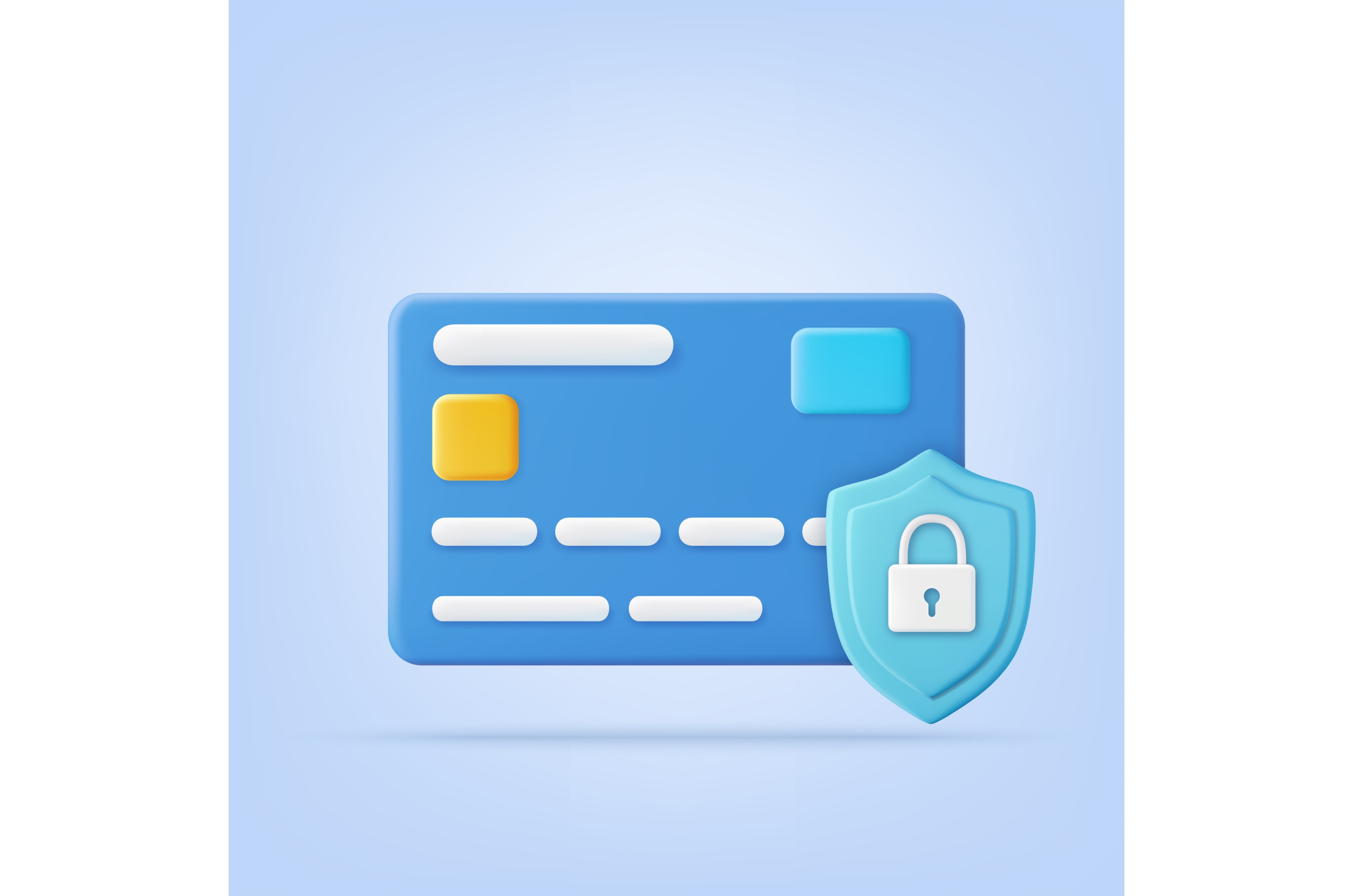 Credit card with lock, a Finance Illustration by ModVector