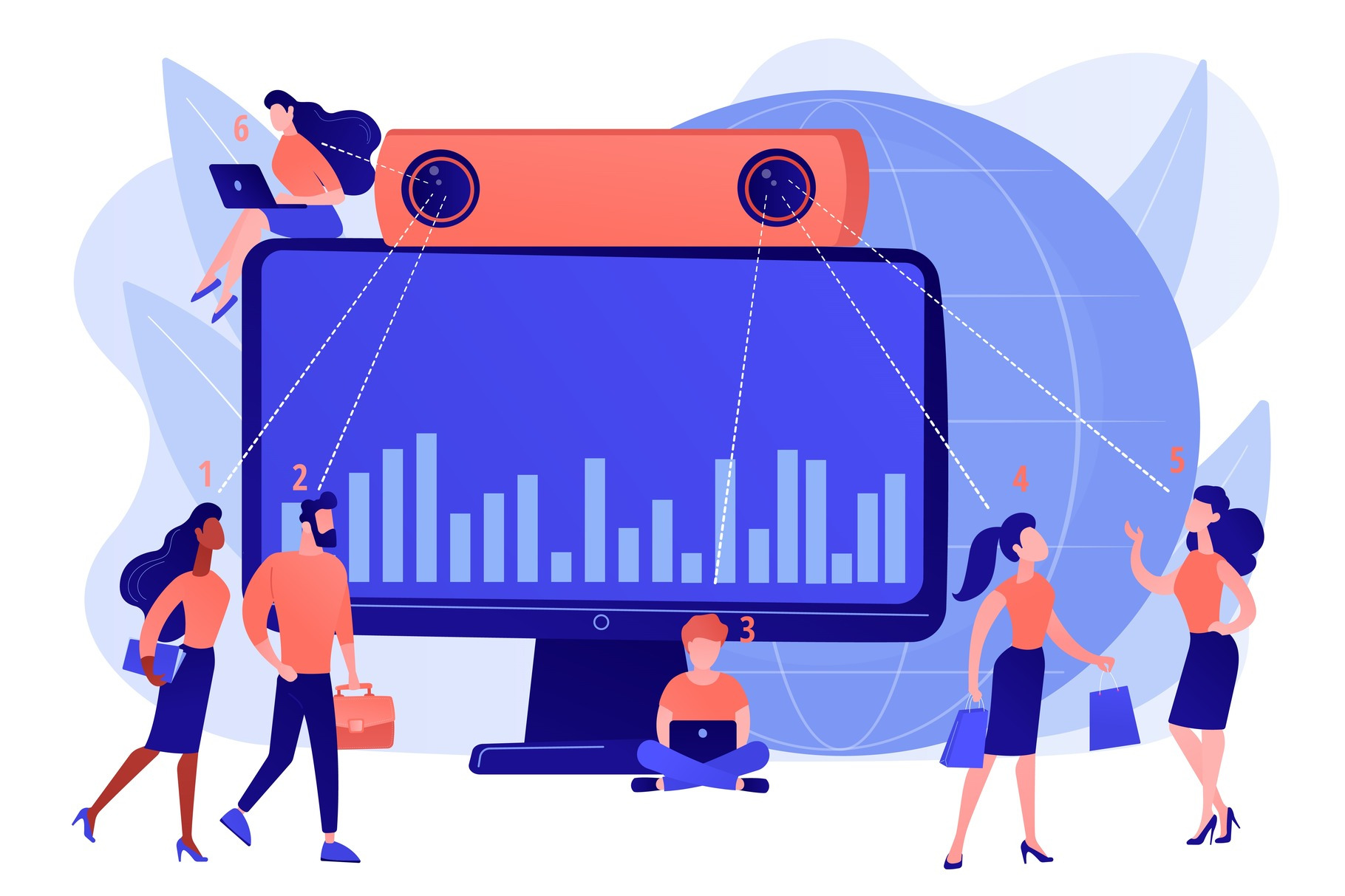 People counter system concept vector, a Person Illustration by Visual ...