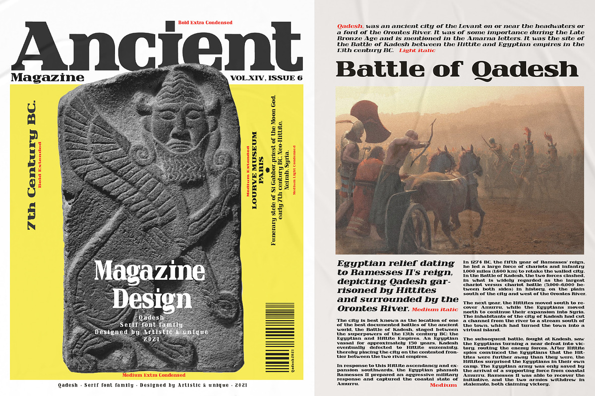 Qadesh - Serif font family