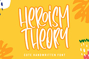 Heroism Theory - Cute Handwritten, a Handwriting Font by Arendxstudio