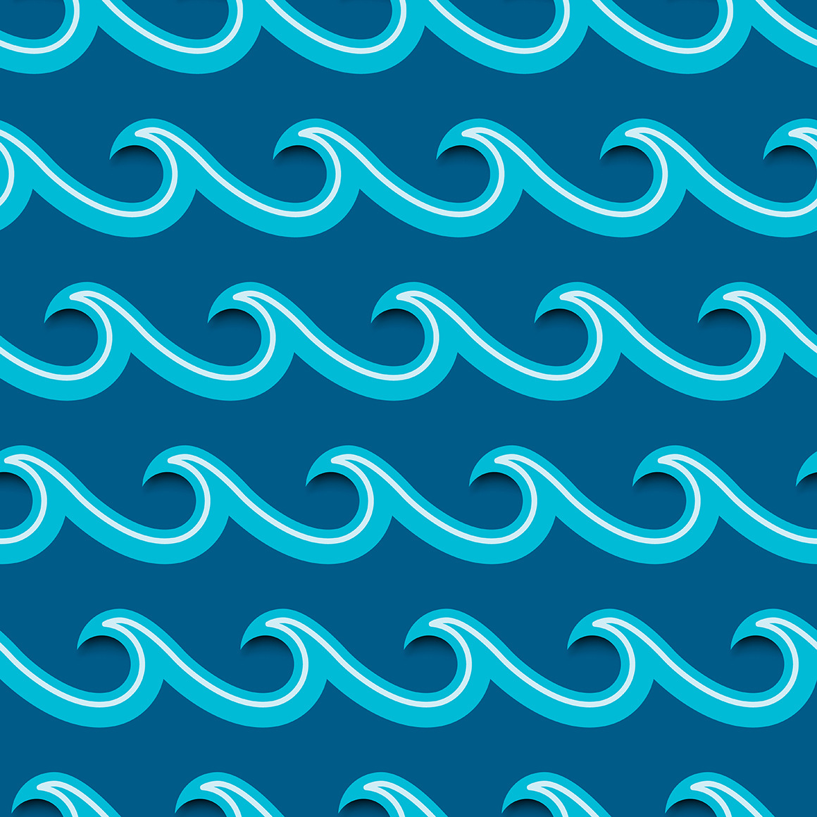Seamless waves pattern, a Pattern Graphic by Pakete Art