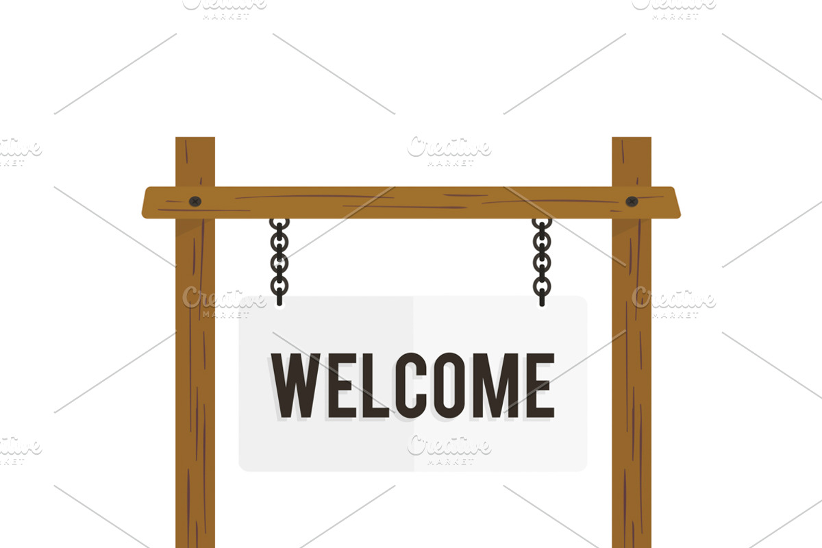 Illustration of welcome sign vector, an Object Illustration by rawpixel