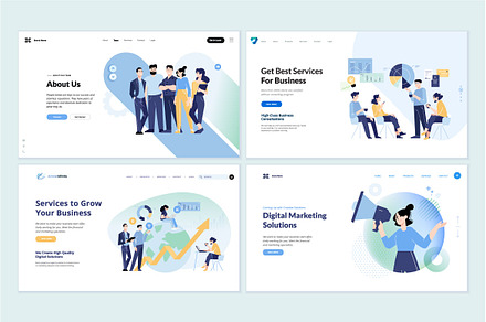 Web Design Template | Templates & Themes ~ Creative Market