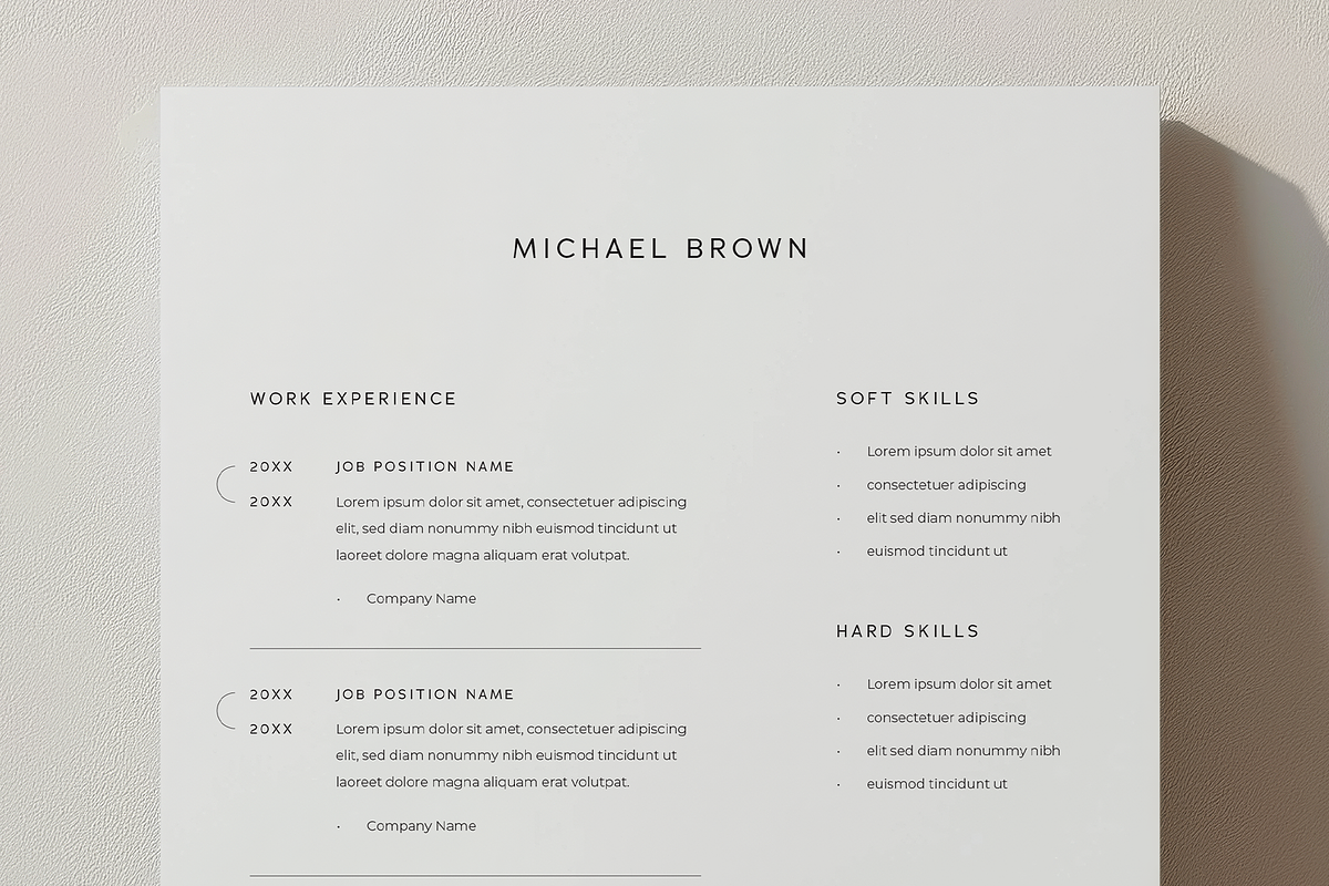 Ultra Minimal Resume Template, a Resume Template by Filip Studio
