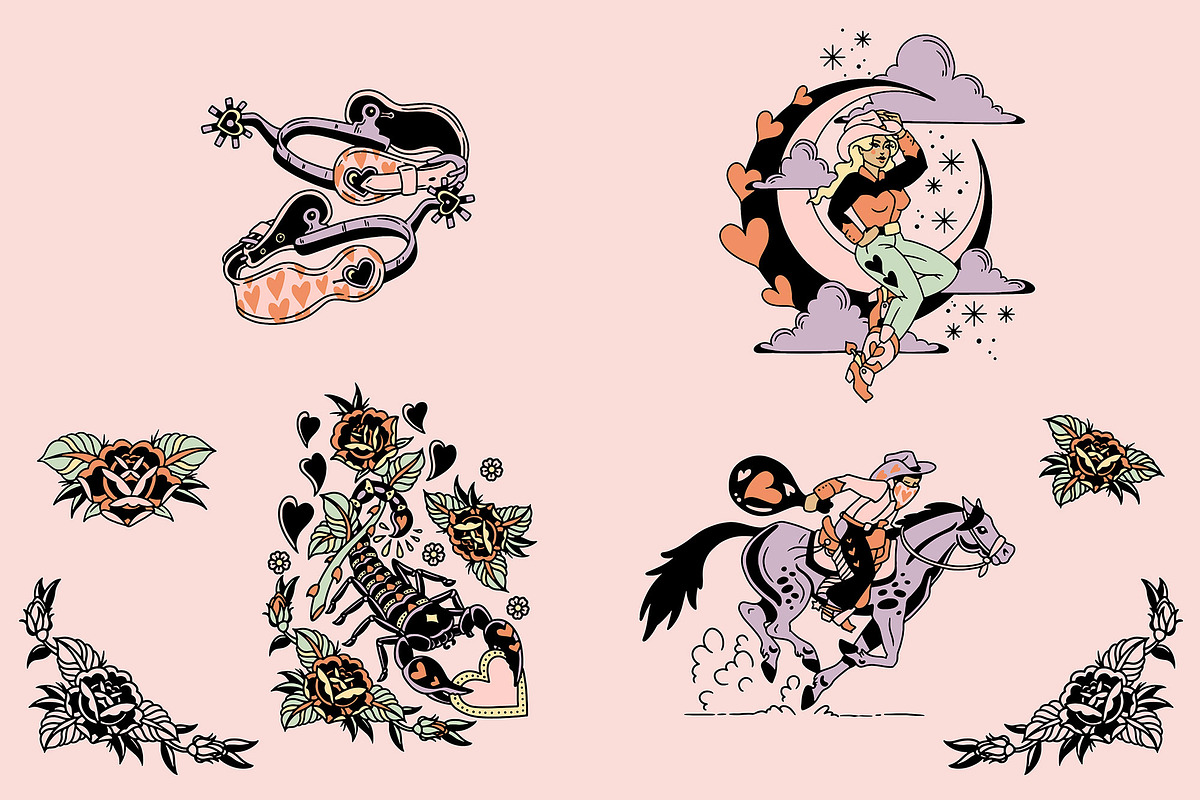 Western Lovers • Illustration suite