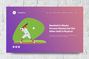 Baseball Web Header PSD Vector, an UI Kit Template by Giant Design