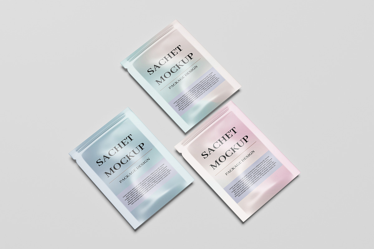 Pouch Sachet Mockup, a Print Template by AKMAL STUDIO