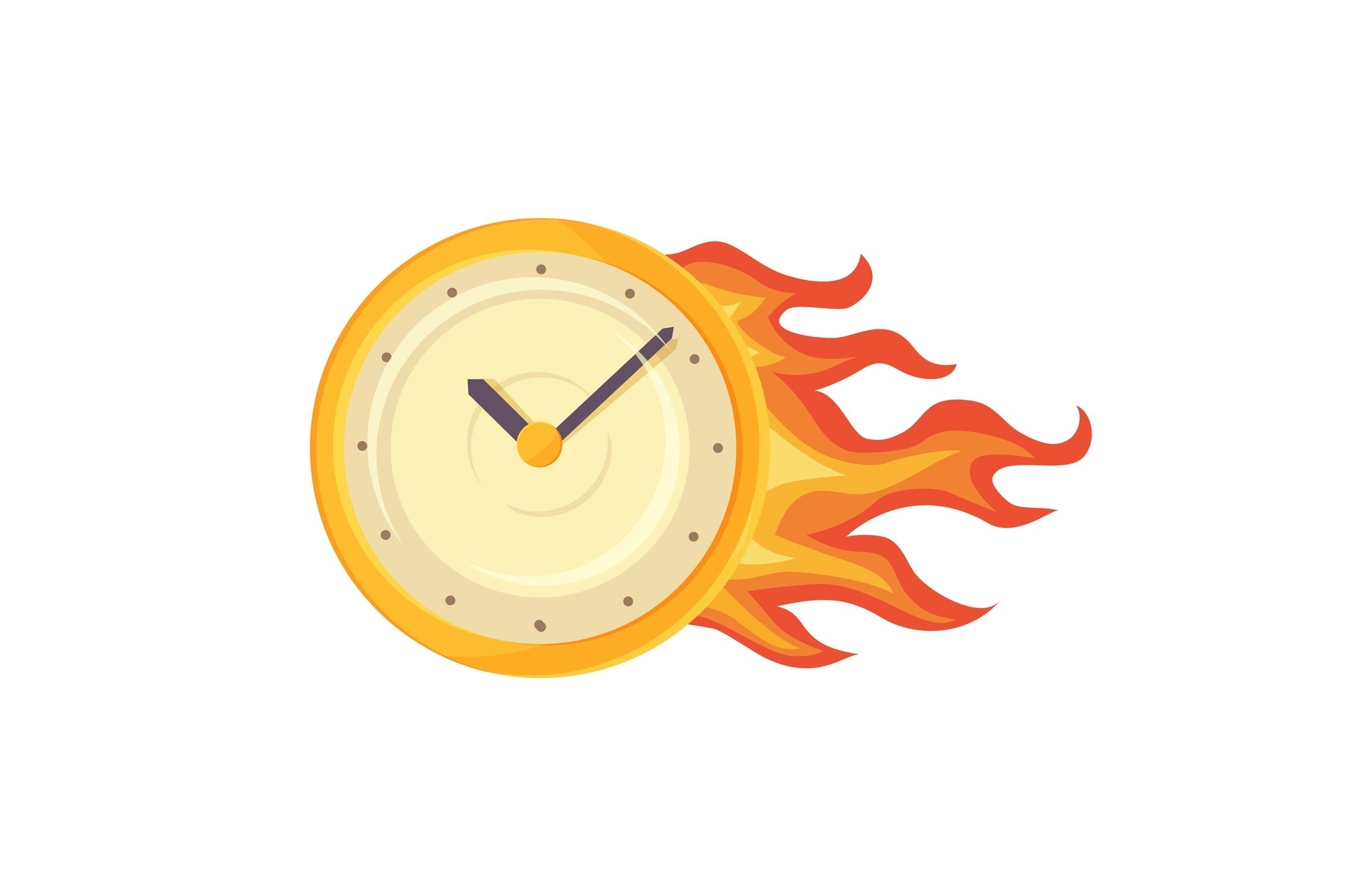 Time Management Clock Poster Vector Illustration, an Object Graphic by ...