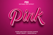 Pink 3d Editable Psd Text Effect, a Layer Style Add-On by bdrobin