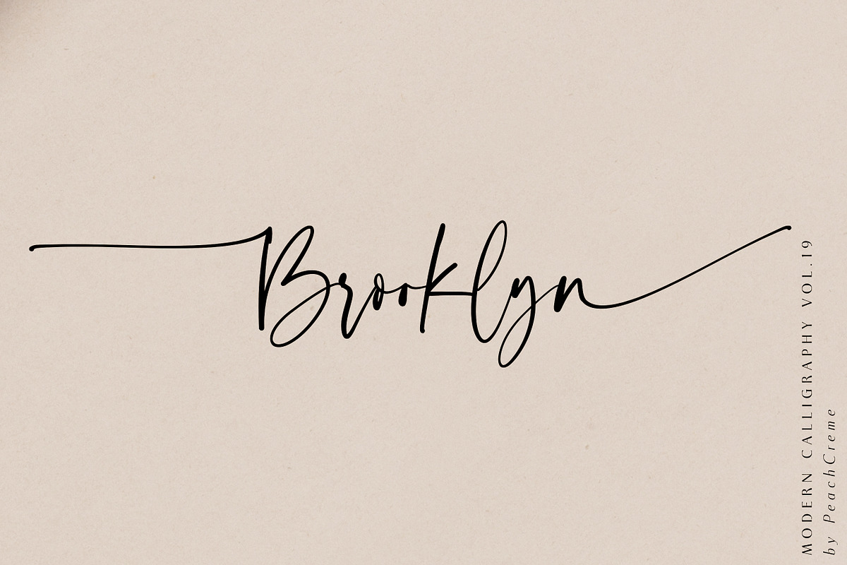 Faustine //Modern Script, a Handwritten Font by PeachCreme