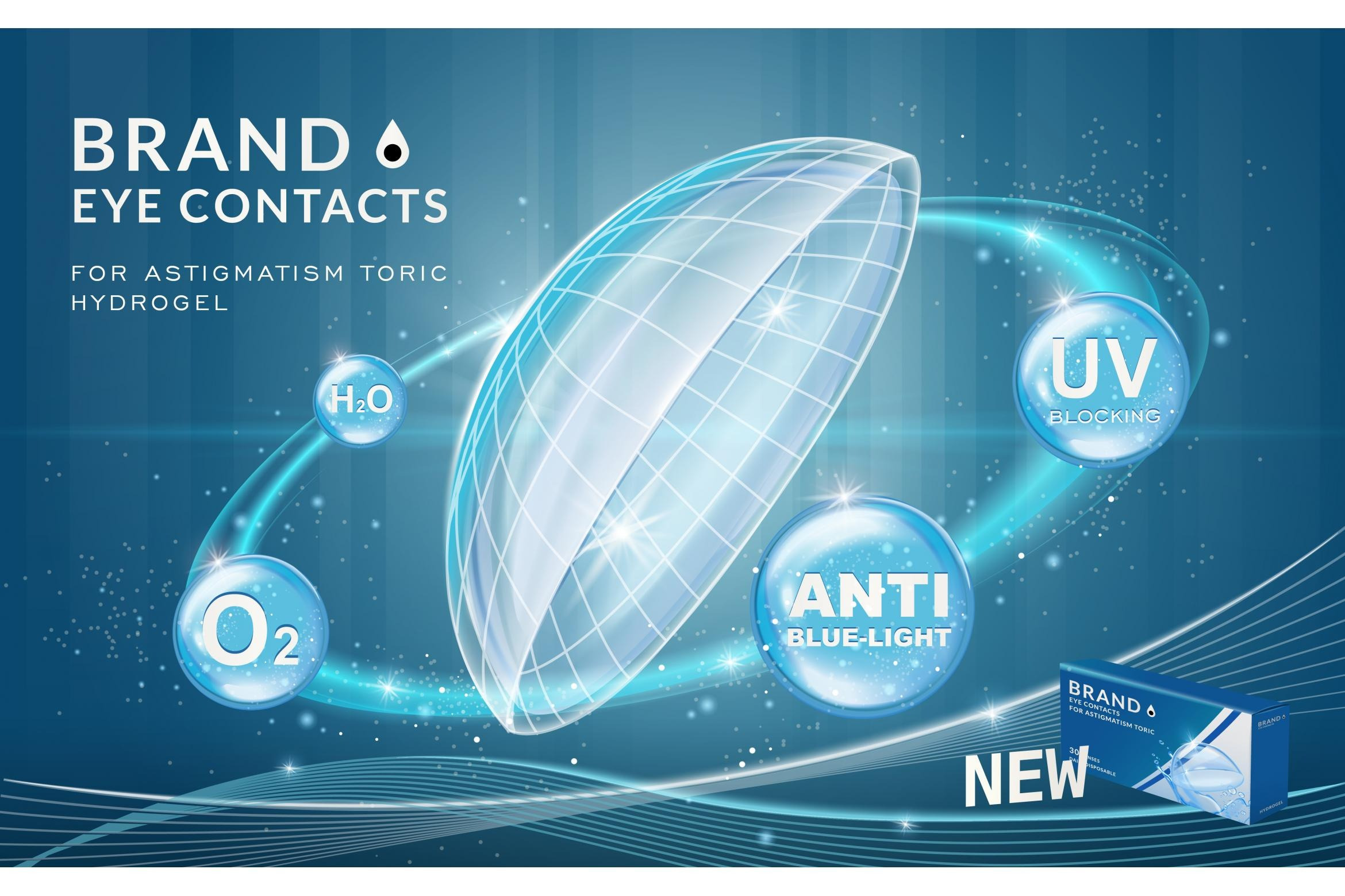 Eye contacts ads template, a Flyer Template by TotallypicRF