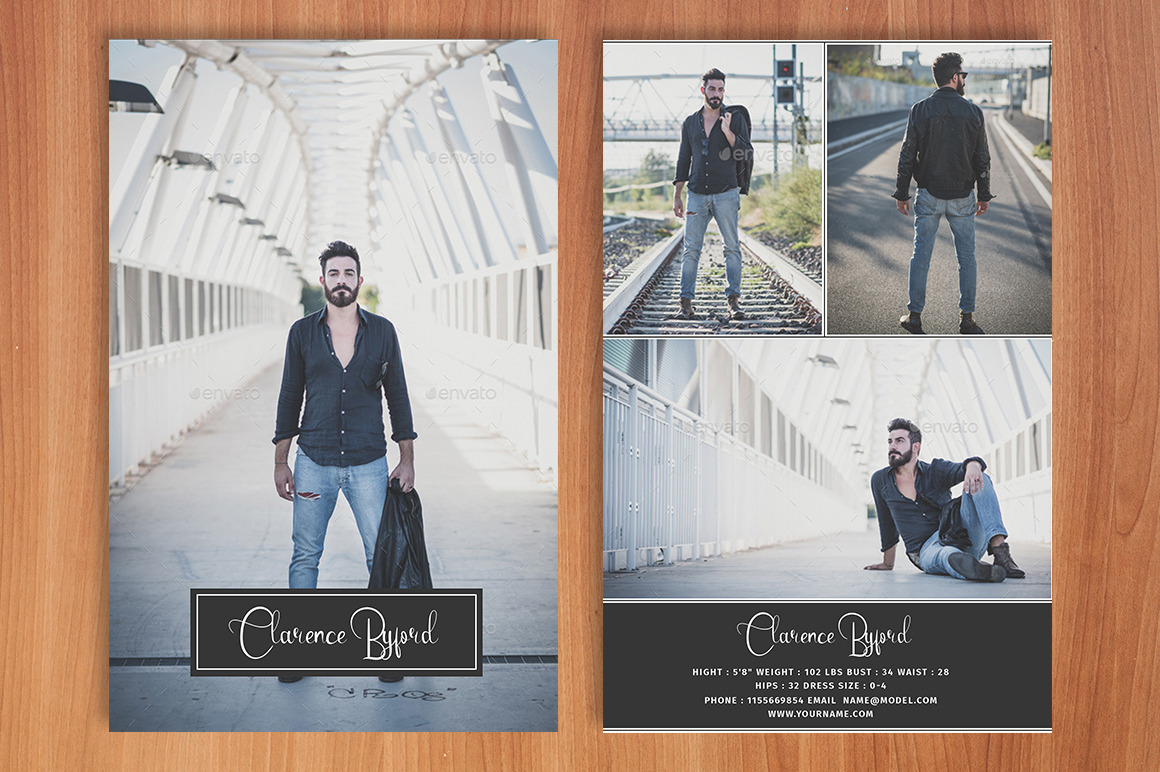 Modeling Comp Card V09, a Card Template by Madhabi Studio