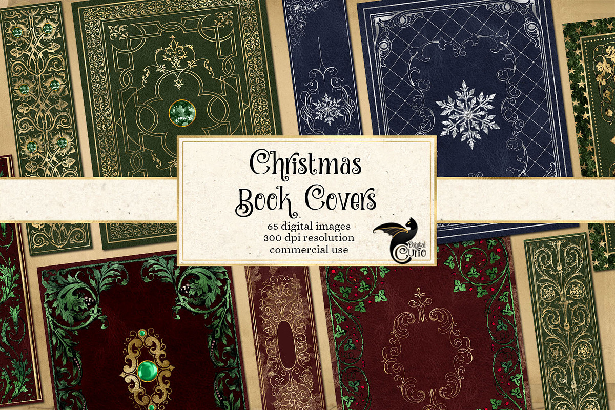 Christmas Book Covers, a Texture Graphic by Digital Curio