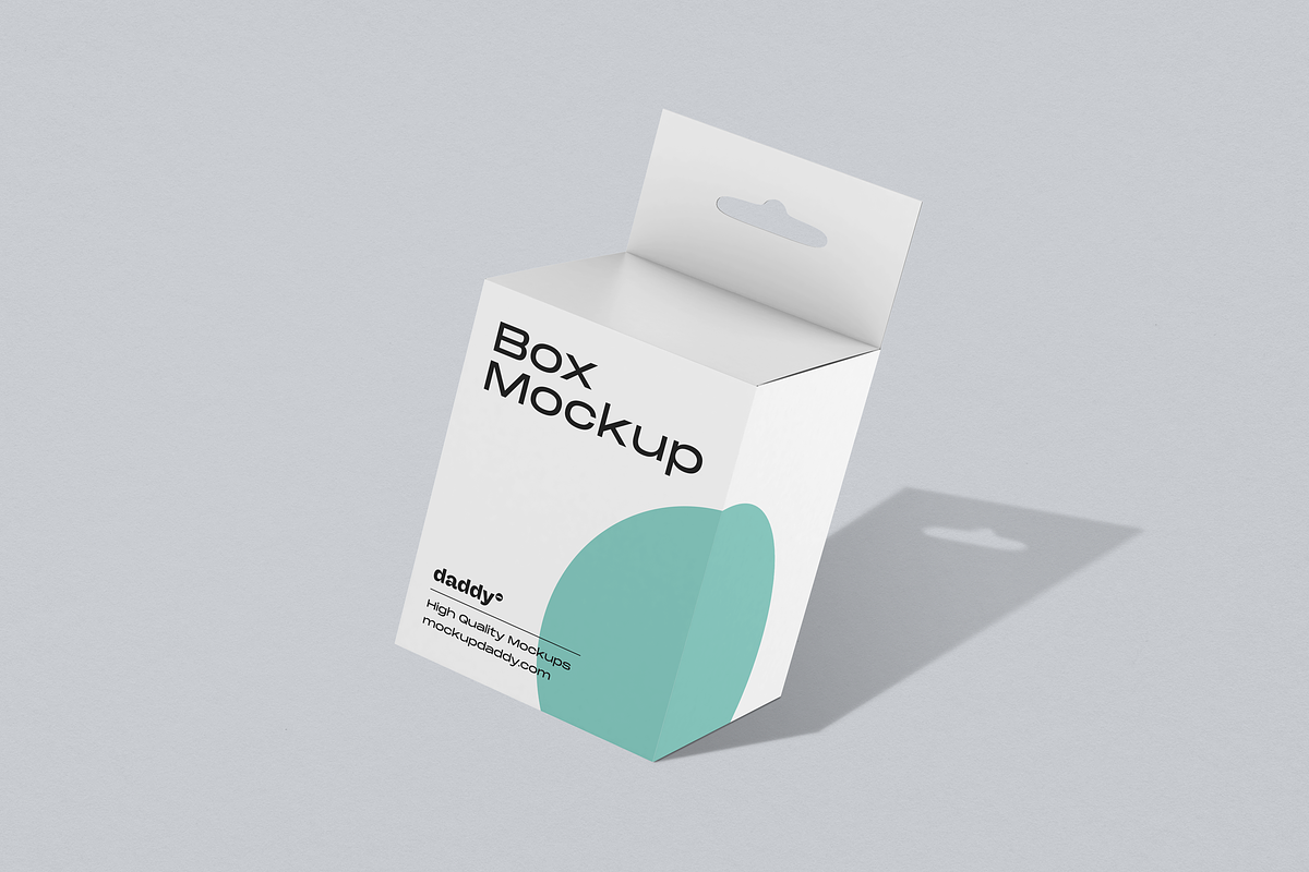Square Hanger Box Mockup, a Packaging Mockup by Mockupdaddy