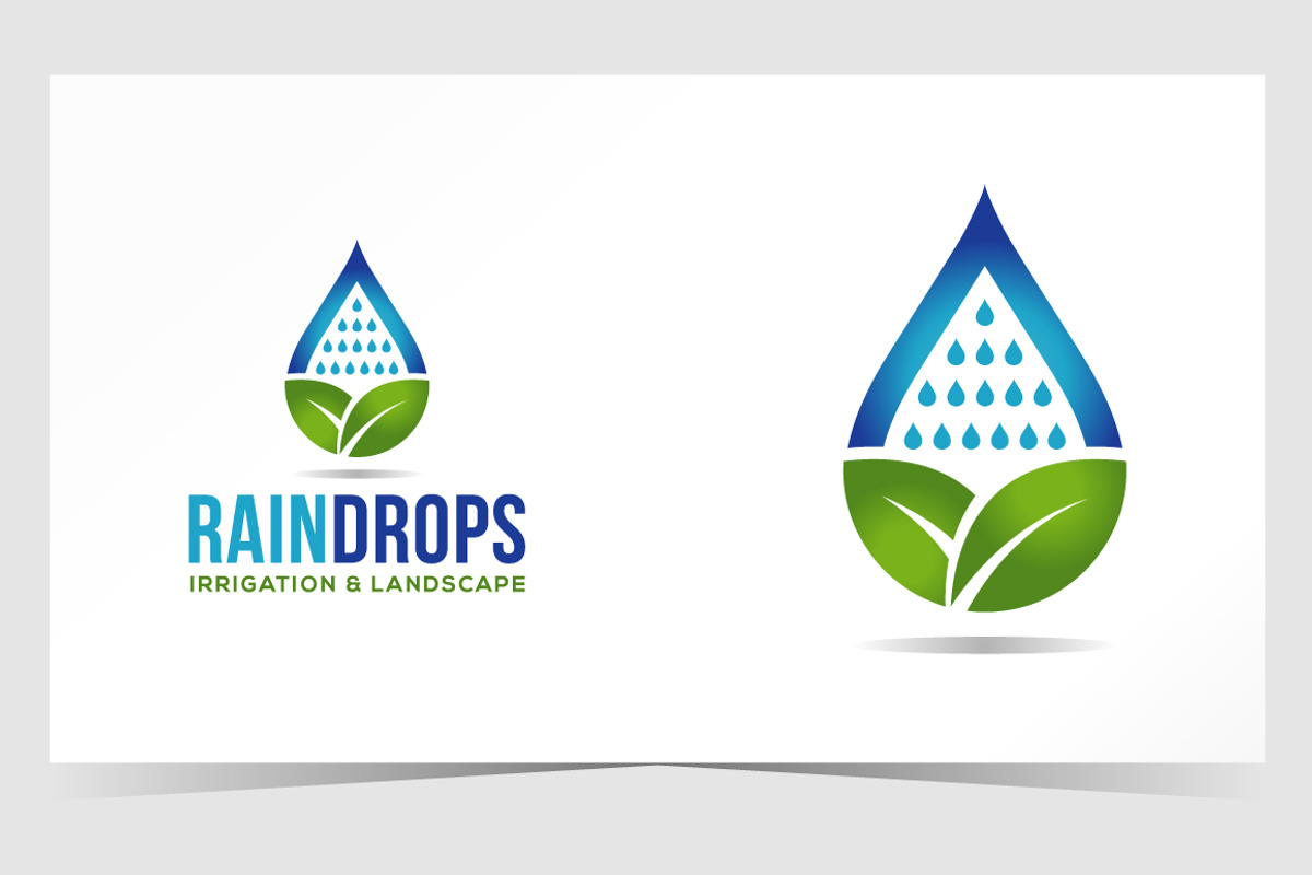 Rain Drops Logo, a Branding & Logo Template by emotions76