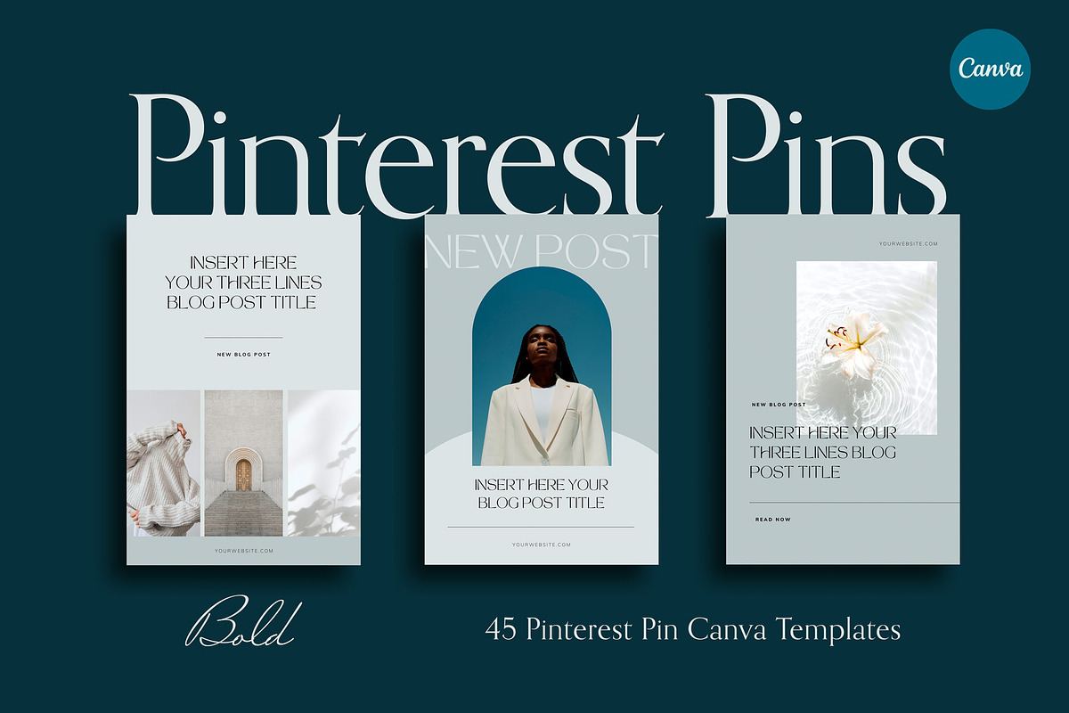 BOLD | Pinterest Pin Templates, a Social Media Template by Sierra ...