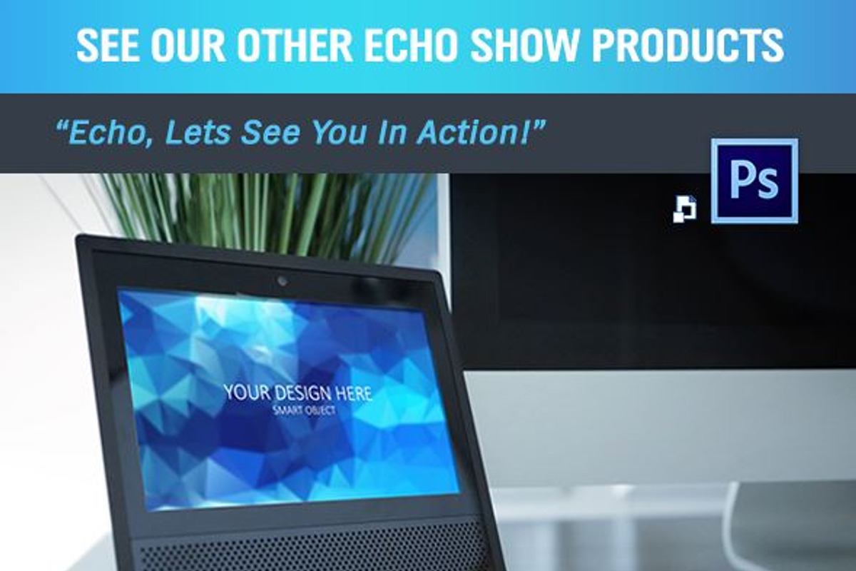 Echo Show UI Menus, a Household Mockup by Shop Mockpro