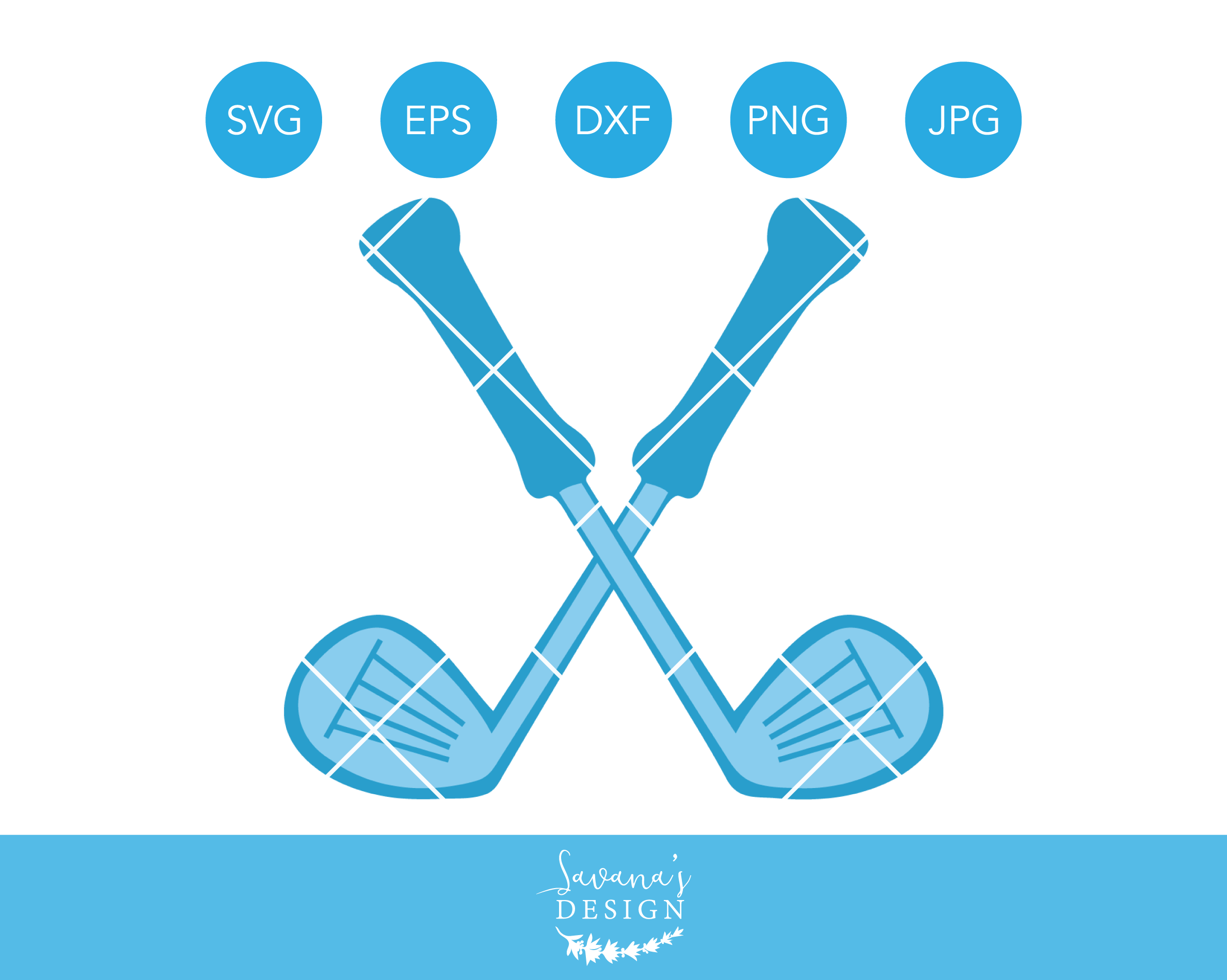 Golf Club SVG EPS DXF PNG JPG Vector, an Illustration by SavanasDesign