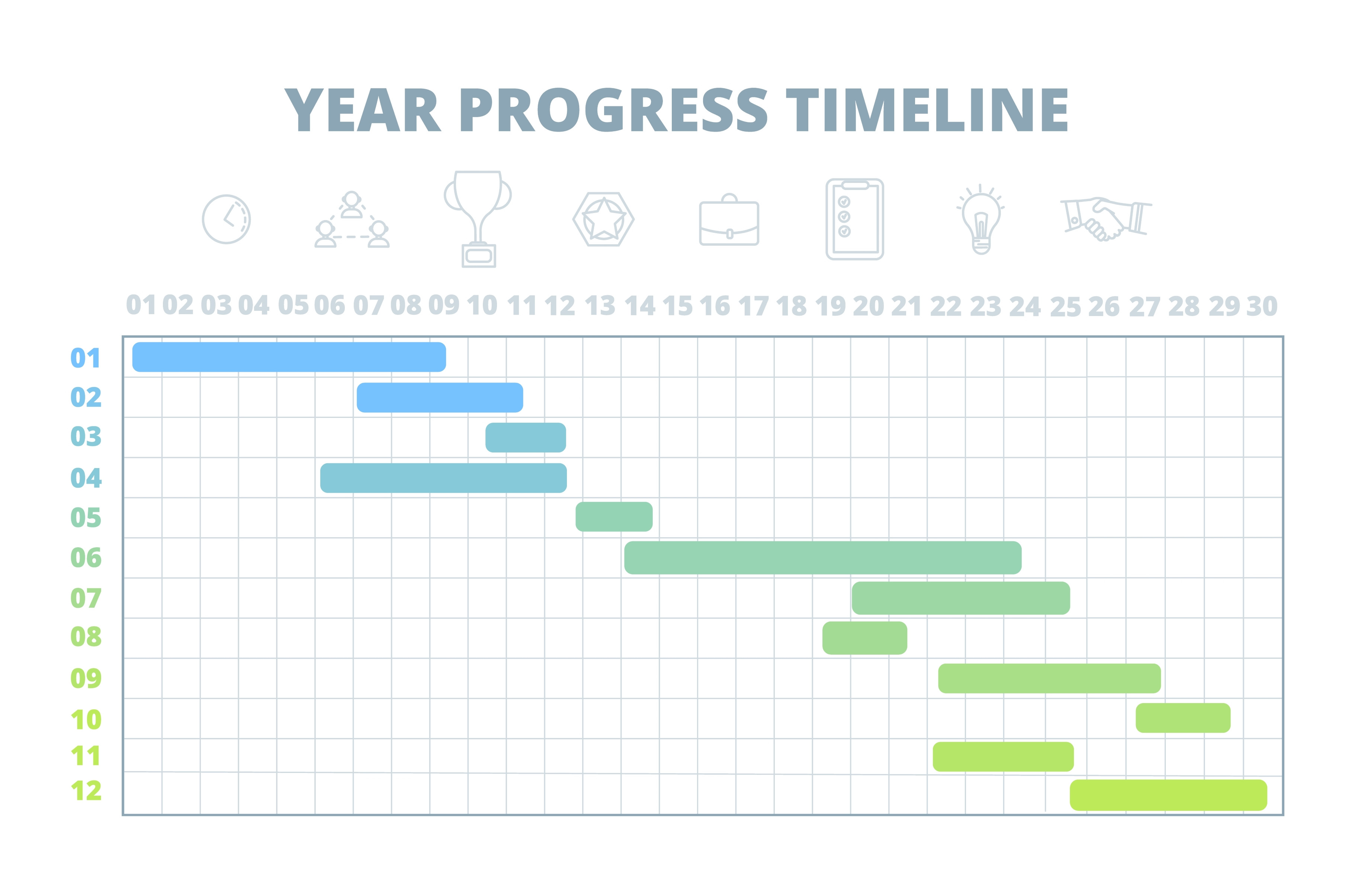 Project schedule. Year timeline | Background Graphics ~ Creative Market