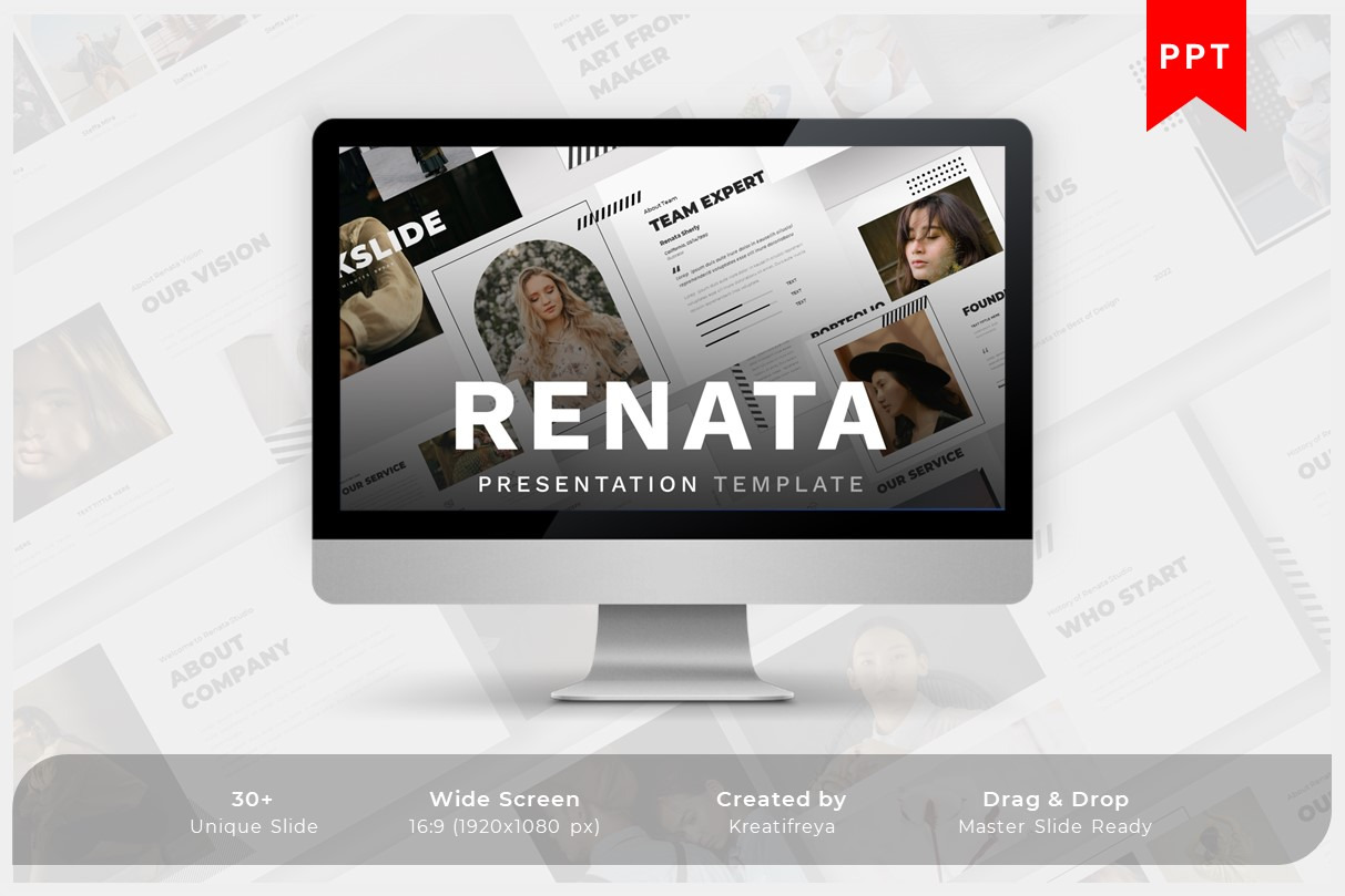 RENATA-PowerPoint Template, a Presentation Template by kreatifreya