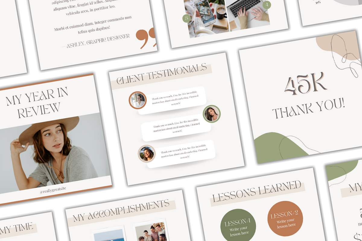 Year In Review Instagram Templates, a Social Media Template by The ...