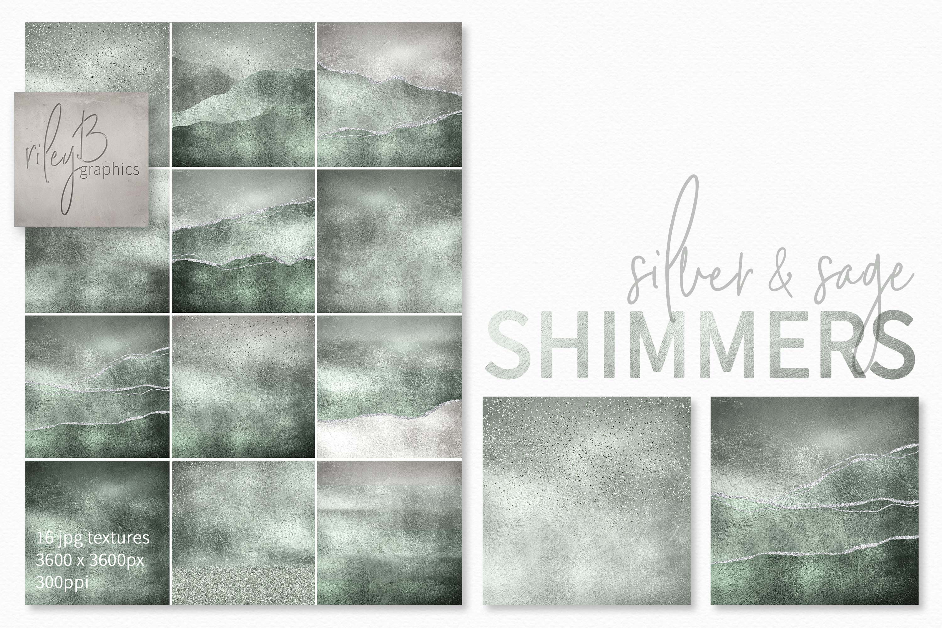 Silver and Sage Shimmers, a Texture Graphic by rileyBgraphics