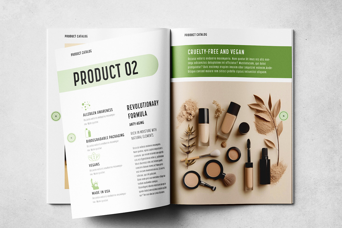 Natural Cosmetics Product Catalog, a Brochure Template by Grkic Creative