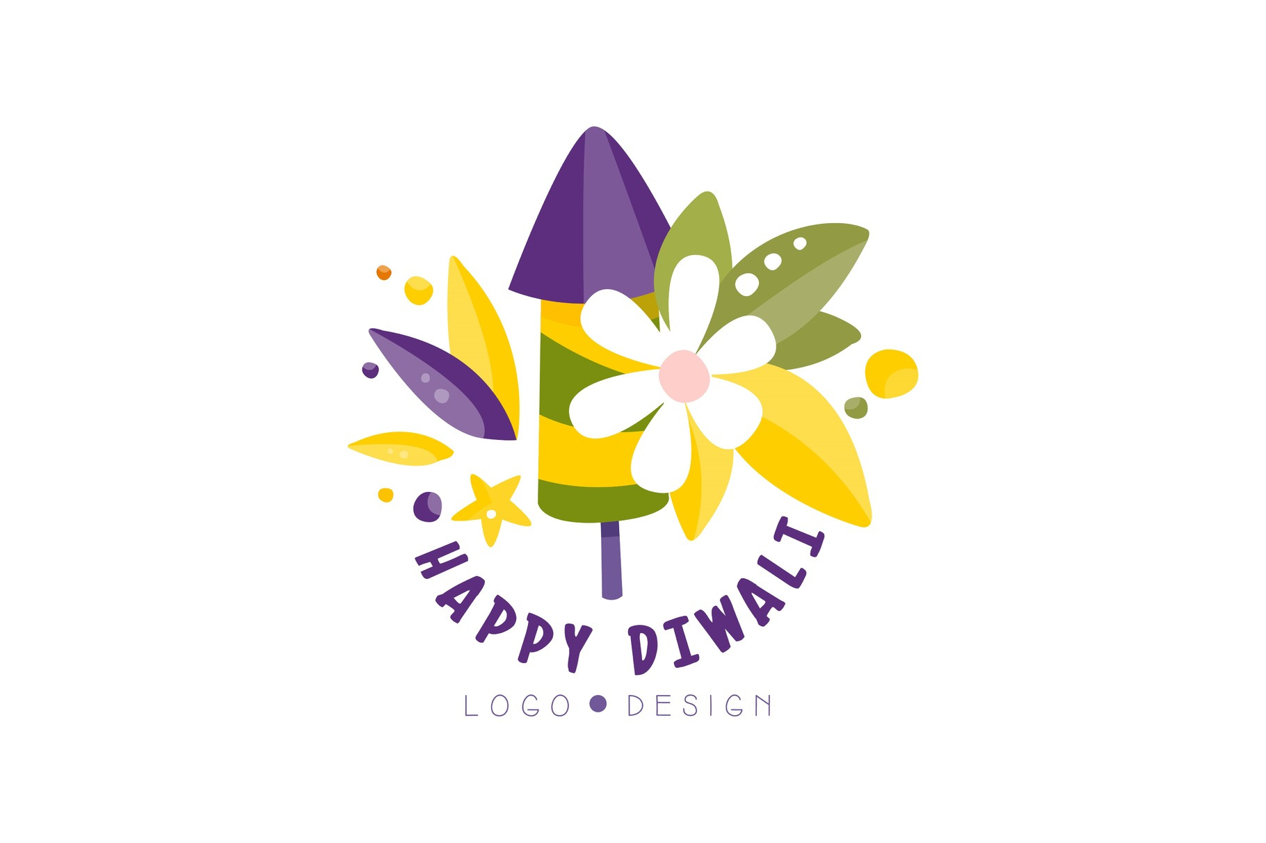 Happy Diwali logo design, Hindu, a Decorative Illustration by TopVectors