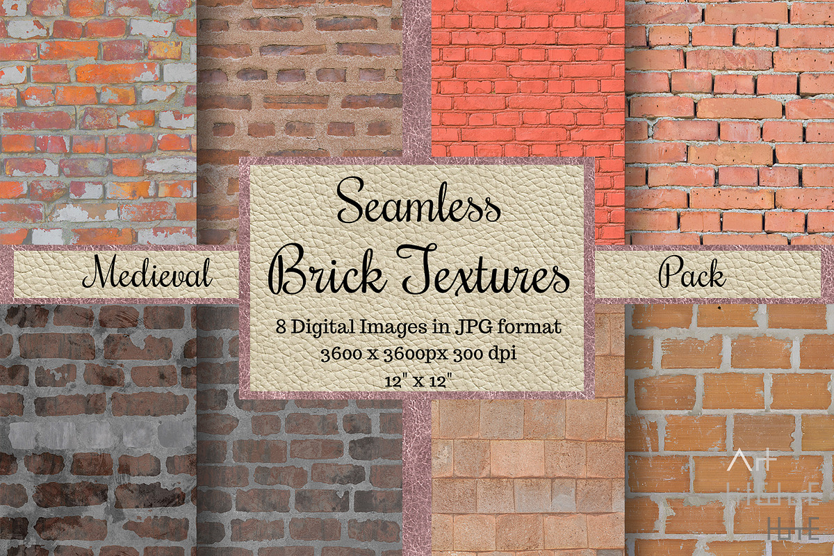 Seamless Brick Textures, Tile Patterns