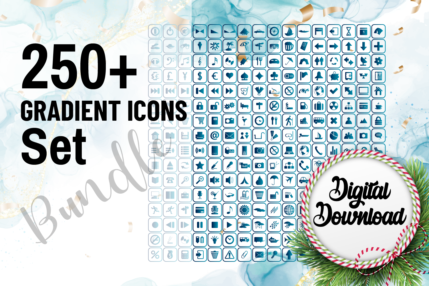 Gradient Icons Svg Bundle, an Icon by Graphics Wizard