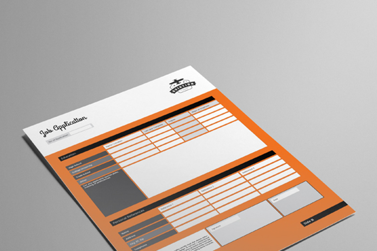 Job Application Form A4, a Templates & Theme by Keboto