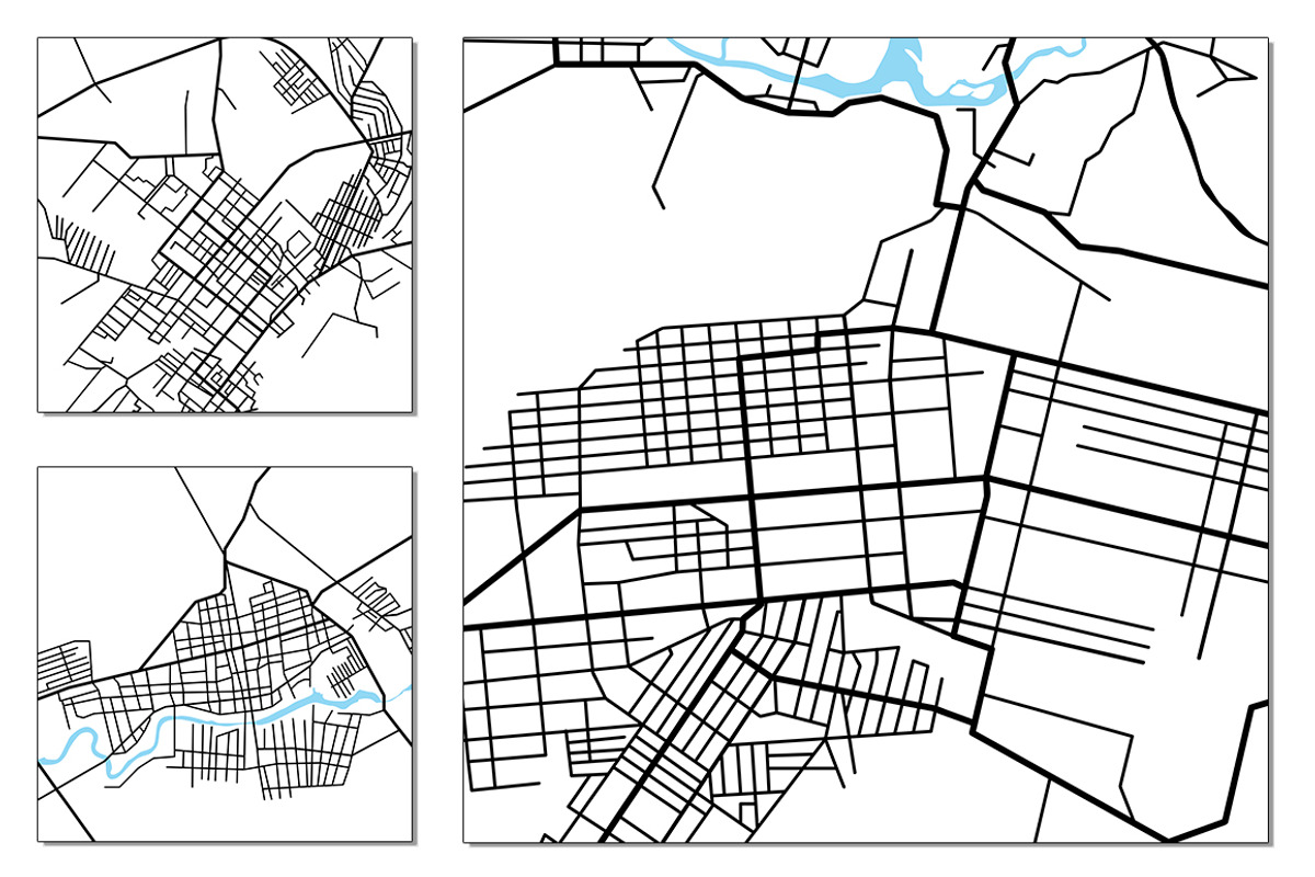 15 street maps textures, a Texture Graphic by Lina_Lisichka
