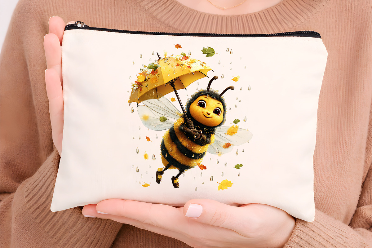 watercolor bee bumble clipart bundle, an Illustration by GatewayDesign