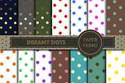 Polkadot digital paper, a Pattern Graphic by Paper Farms