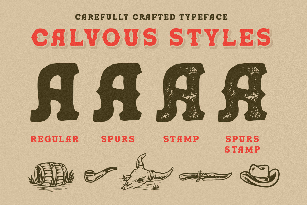 Calvous - Slab Serif Typeface, a Slab Serif Font by Letterhend Studio