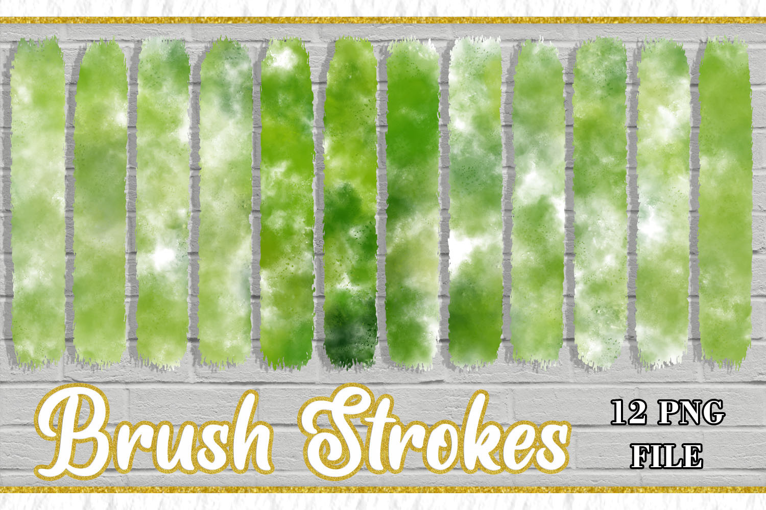 Brush Stroke Green watercolor