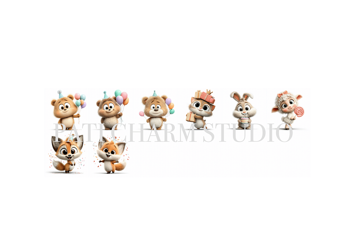 Party Animals Clipart Set