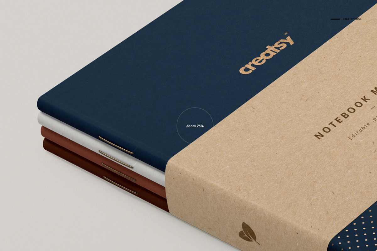 A5 Classic Notebook Mockup Set, a Print Template by creatsy5