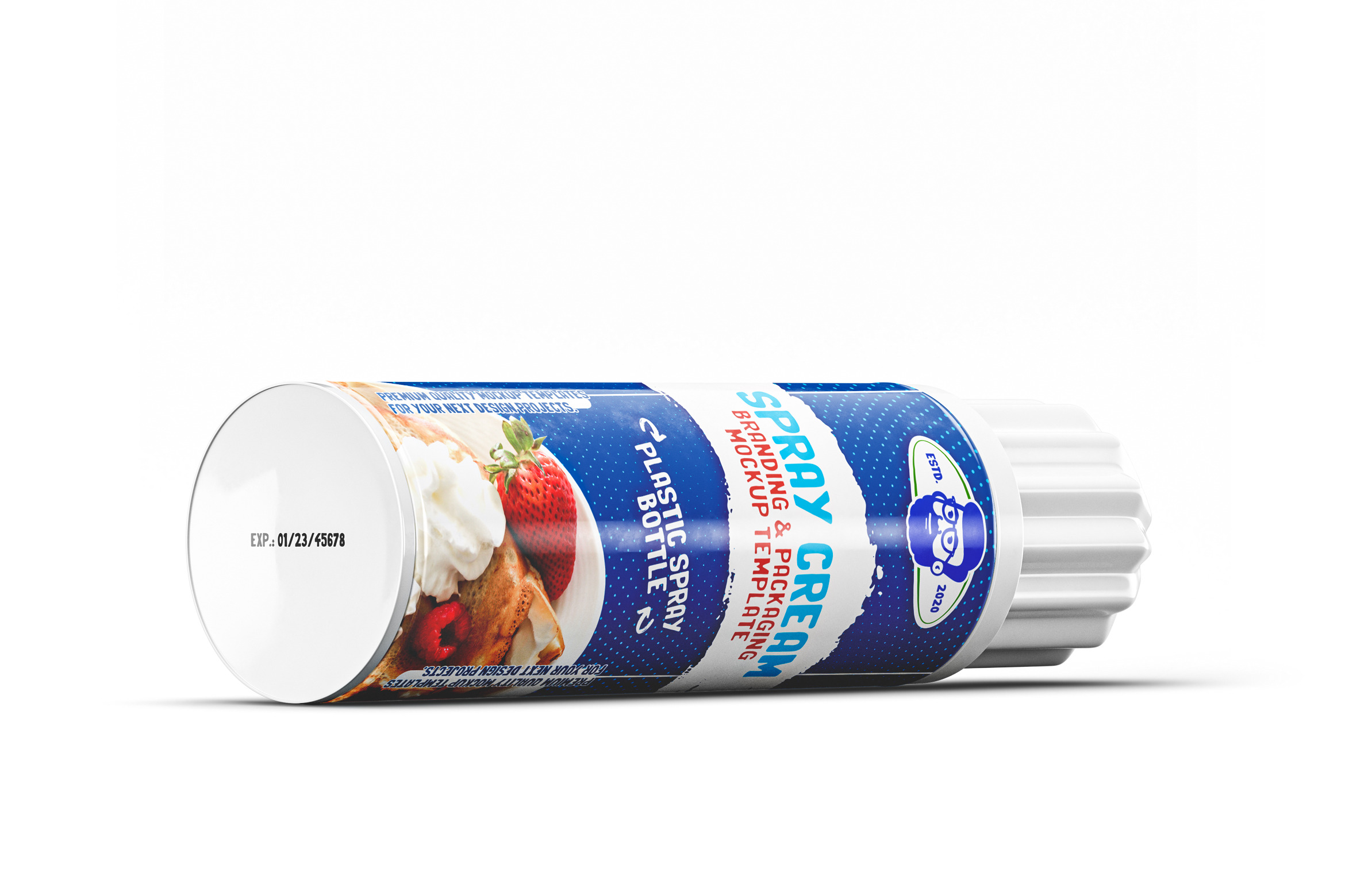 Whipped Cream Bottle Mockup, a Product Mockup by eightonesix
