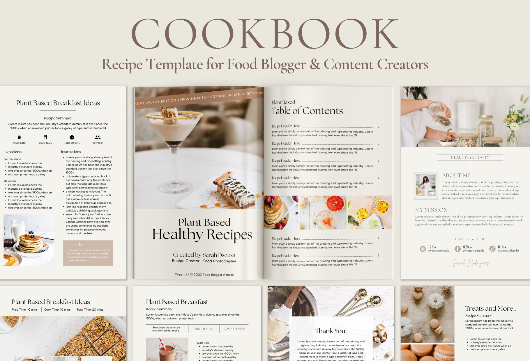 Cookbook Recipe Template, a Templates & Theme by Graphics Lounge Studio