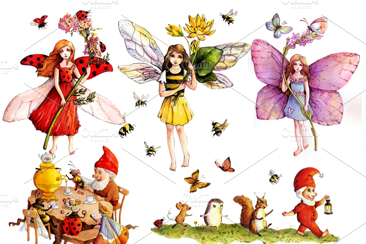 Watercolor Fairytale Forest, an Illustration by Whimseez